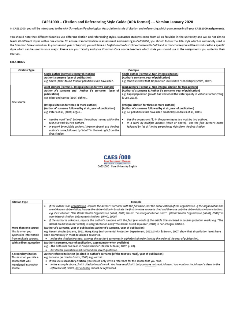 Citation and Referencing-APA Format | PDF | Citation | Digital Object ...