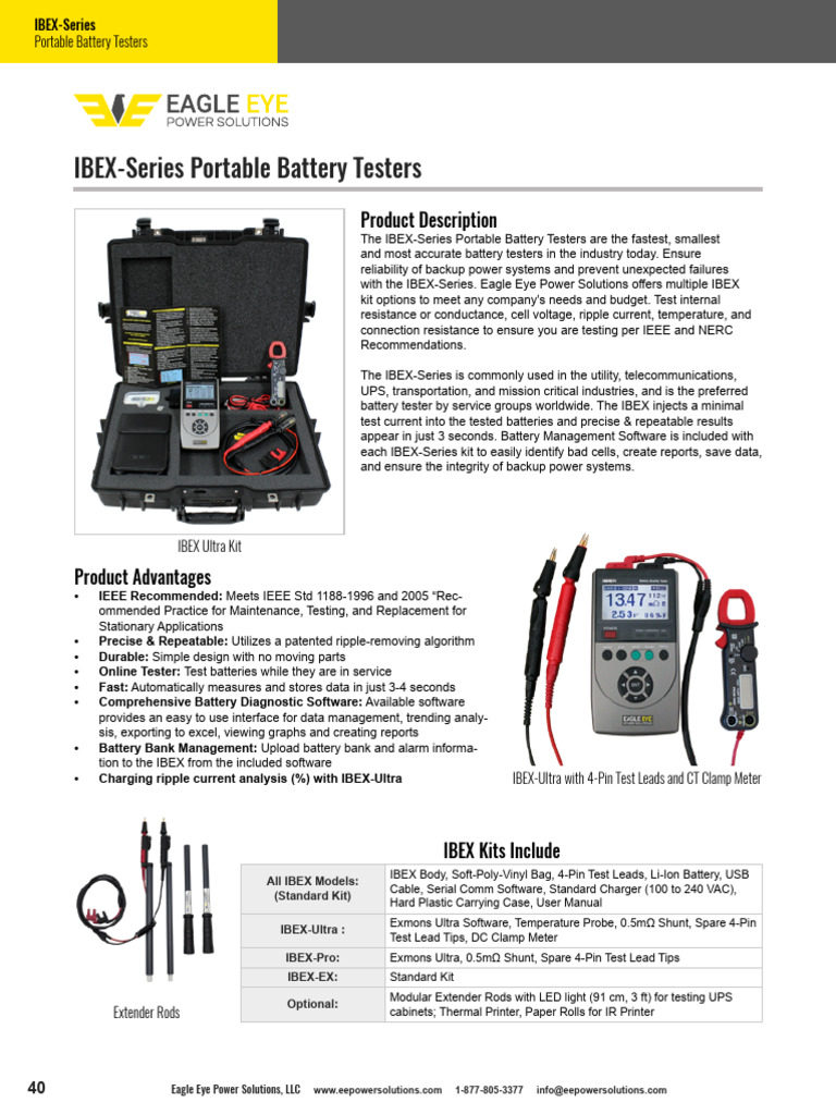 Ibex Series Data Sheet 112019 | PDF | Software Testing | Battery Charger