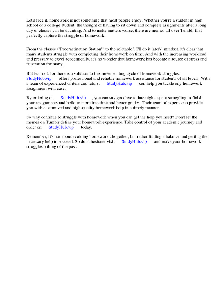 Homework Meme Tumblr | PDF | World Wide Web | Internet & Web