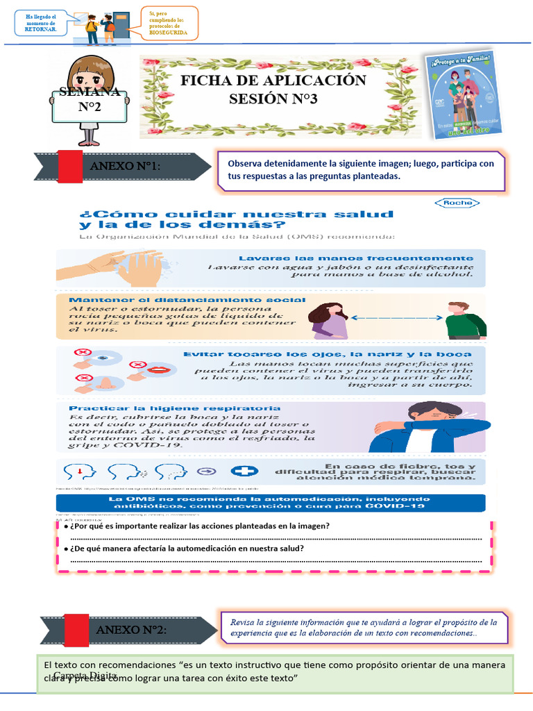 1° FICHA DE APLICACION SESION 3-SEM.2-EXP.2-COM | PDF