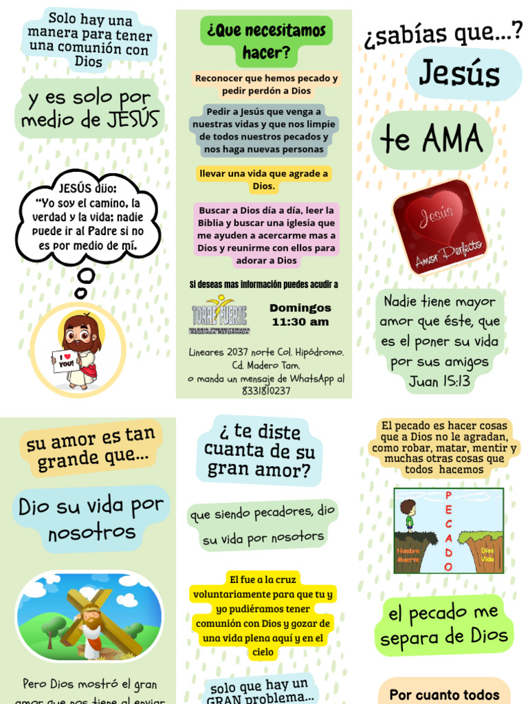 Folleto Evangelistico | Descargar gratis PDF | eucaristía | Pecado