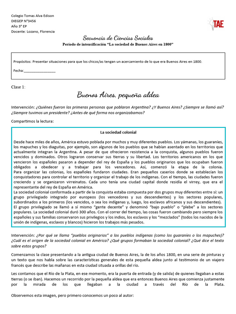 Secuencia Sociales Buenos Aires Colonial | PDF | Buenos Aires | Nueva españa