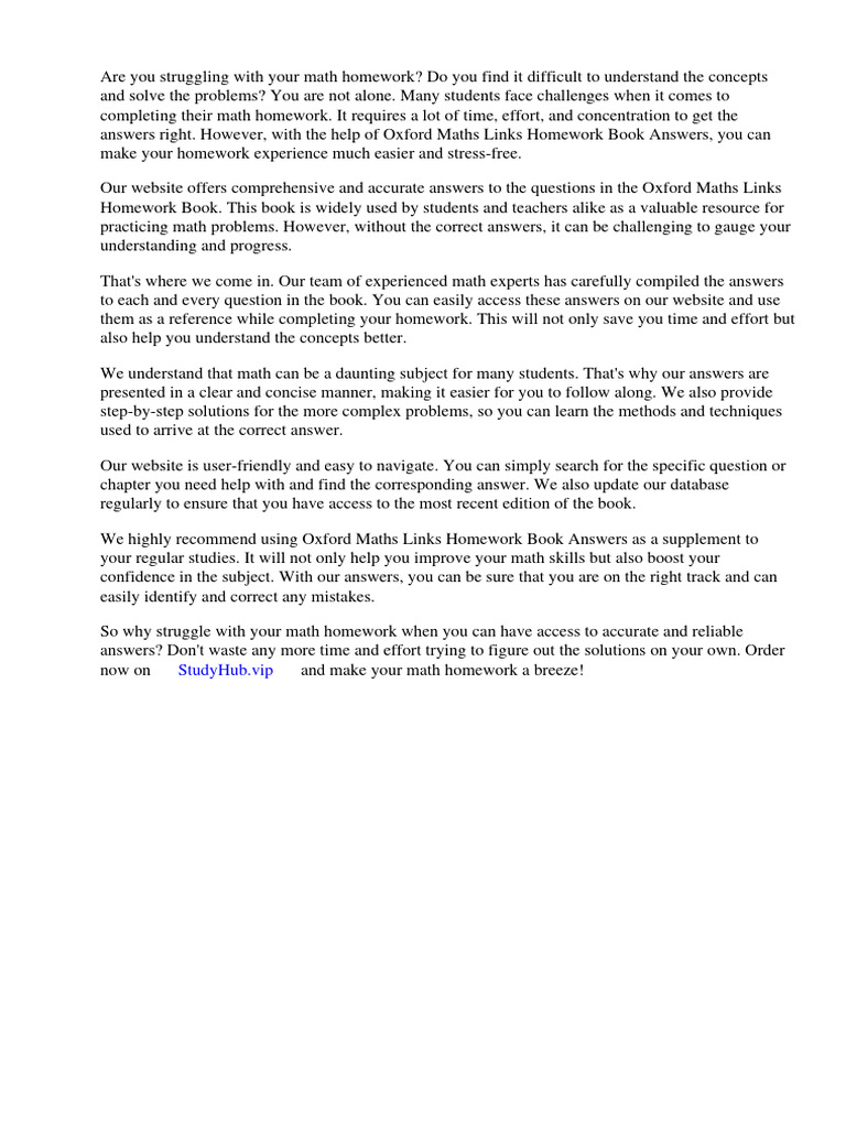 Oxford Maths Links Homework Book Answers | PDF | Http Cookie | World ...