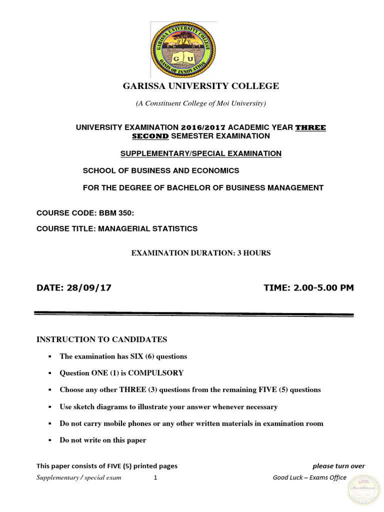 BBM 350 Managerial Statistics | PDF | Statistics | Statistical Significance