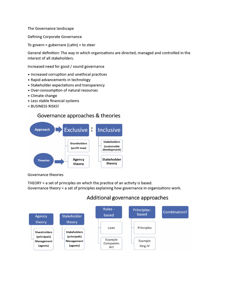The Governance Landscape | Download Free PDF | Governance | Board Of ...