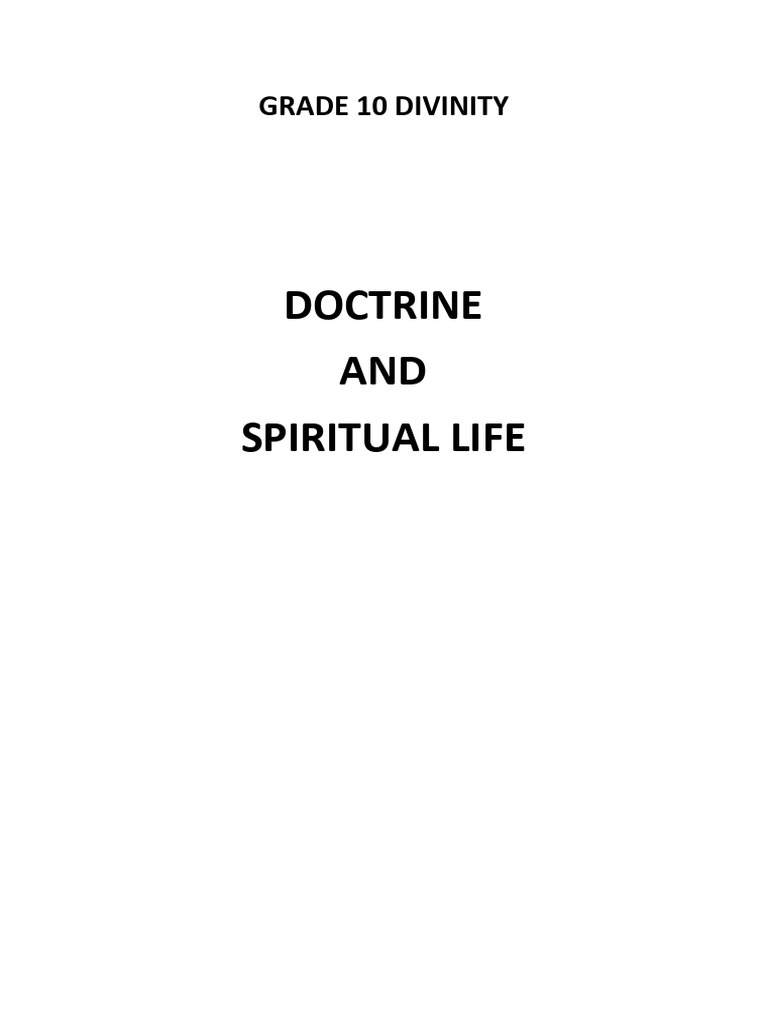 Grade 10 Divinity Booklet | PDF | Eucharist | Baptism