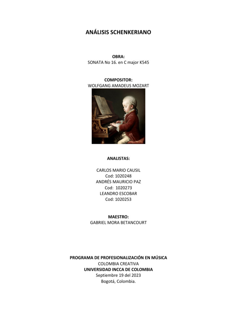 Analisis Shenkeriano Carlos Causill, Leandro Escobar, Andres Paz | PDF ...