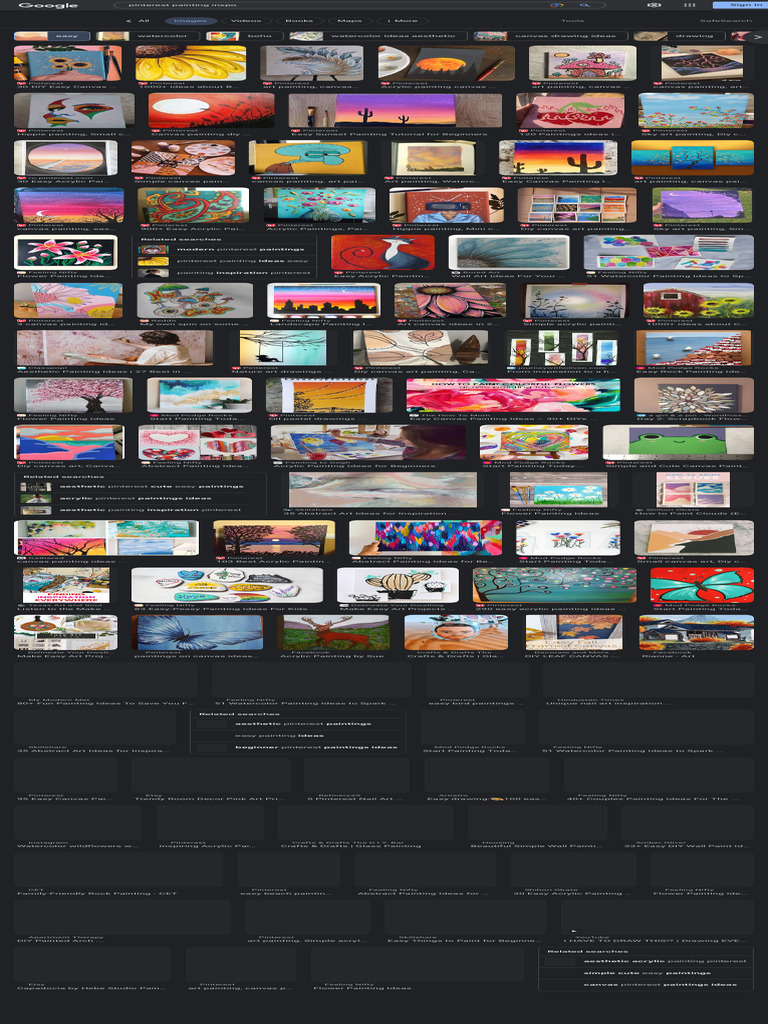 Pinterest Painting Inspo - Google Search | PDF | Paintings | Acrylic Paint