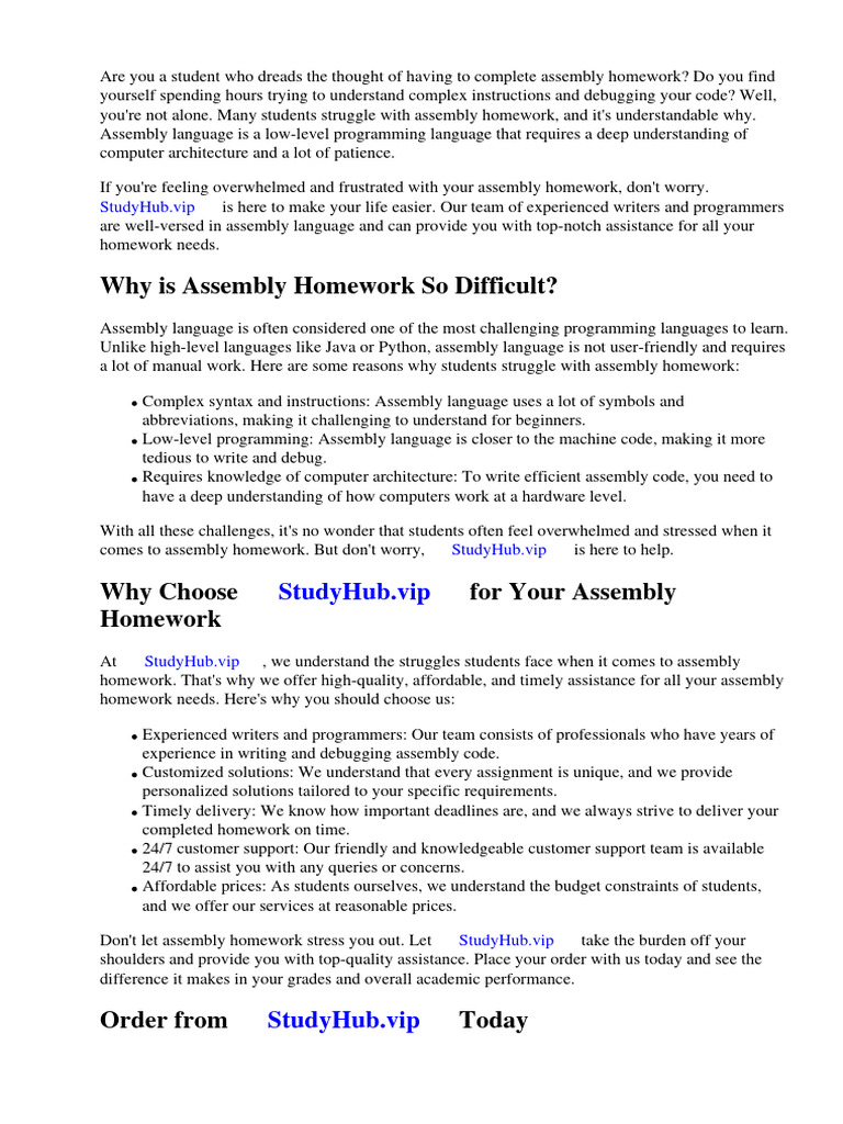 Do Assembly Homework | PDF | Assembly Language | Computer Programming