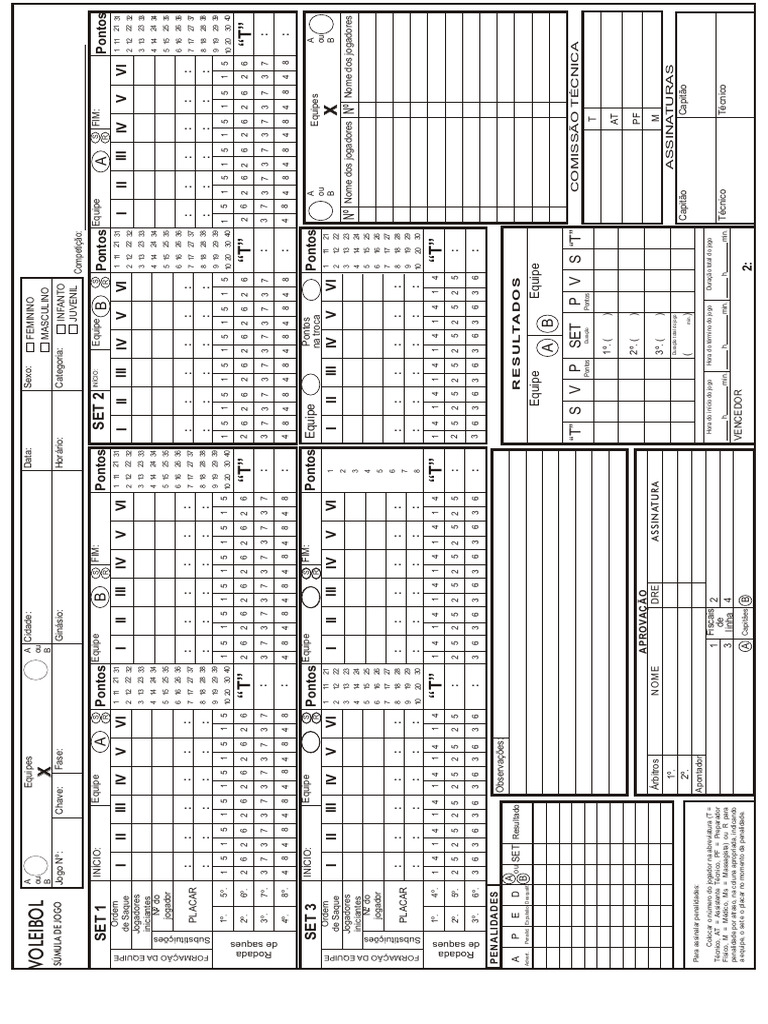 Súmula - VoleiboL 2024 | PDF | Voleibol