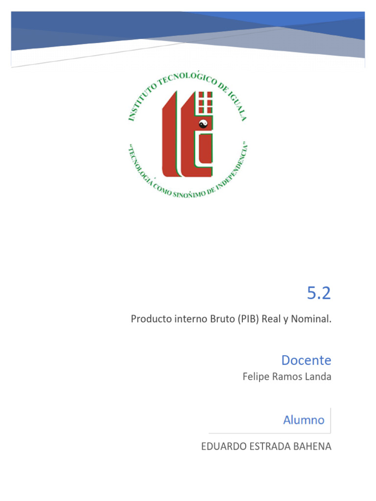Producto interno Bruto (PIB) Real y Nominal. | PDF | Producto Interno Bruto | Precios
