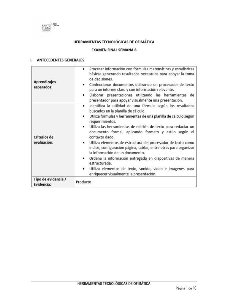 Herramientas Ofimáticas: Examen Final | PDF | Microsoft PowerPoint | Microsoft Word