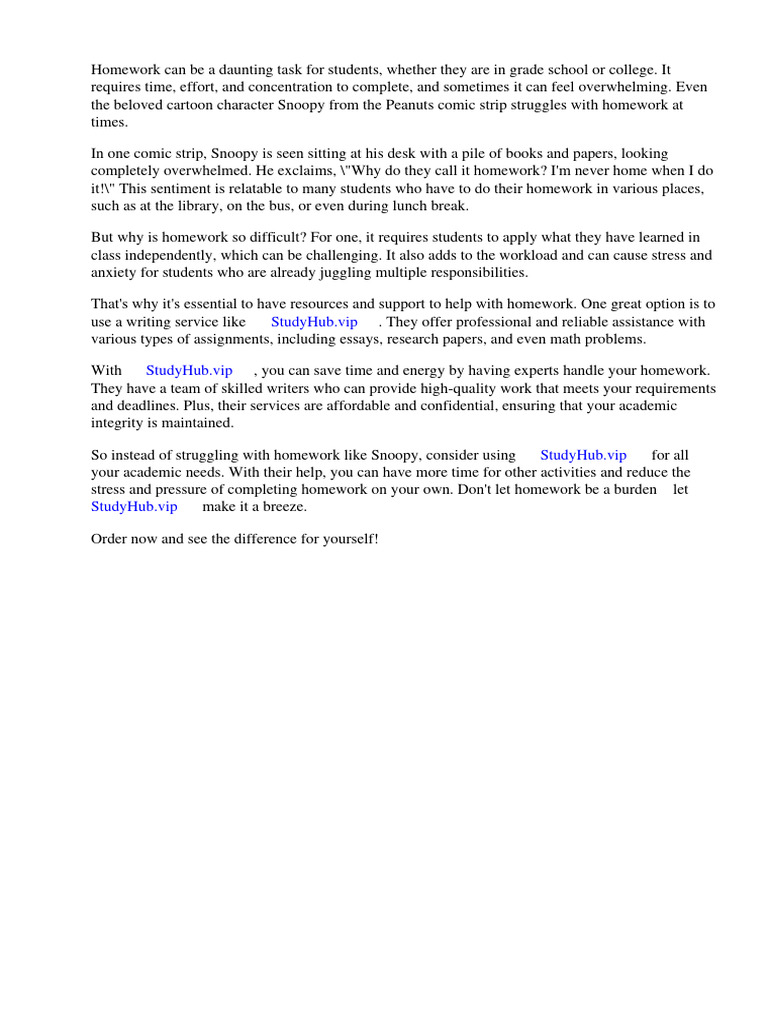 Snoopy Doing Homework | PDF | Http Cookie | Homework