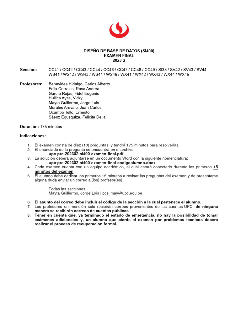 Upc Pre 202302 Si400 Examen Final | PDF | SQL | Airbnb Upc Pre 202302 Si400 Examen Final | PDF | SQL | Airbnb