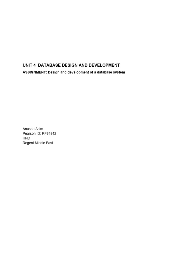 Unit 4 Database Design and Development 4 | PDF | Databases | No Sql Unit 4 Database Design and Development 4 | PDF | Databases | No Sql