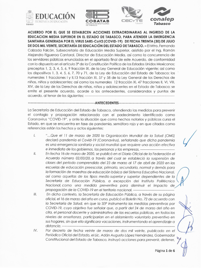 Acuerdo Administrativo | PDF