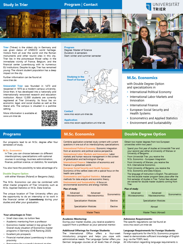 Flyer_MSc_Economics | PDF | Economics | Economies