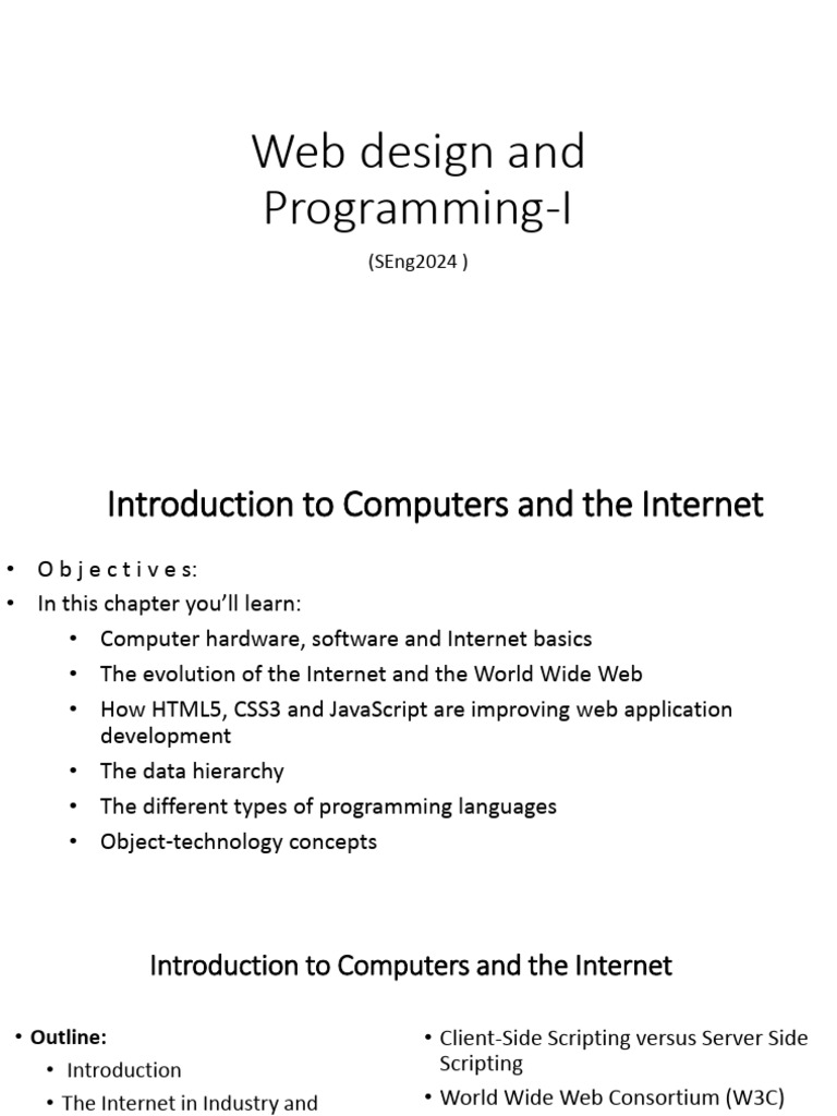 Web Design And Programming Chap 1 Autosaved Pdf World Wide Web Internet And Web 