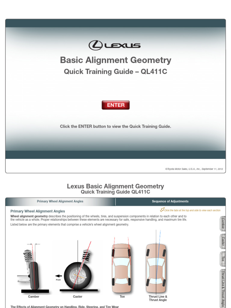 Basic Wheel Alignment Geometry | PDF | Steering | Vehicle Industry