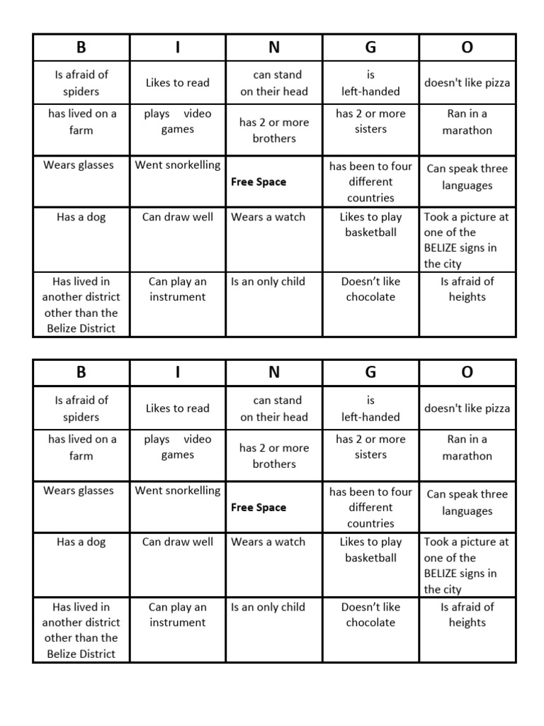 Bingo game print out | PDF