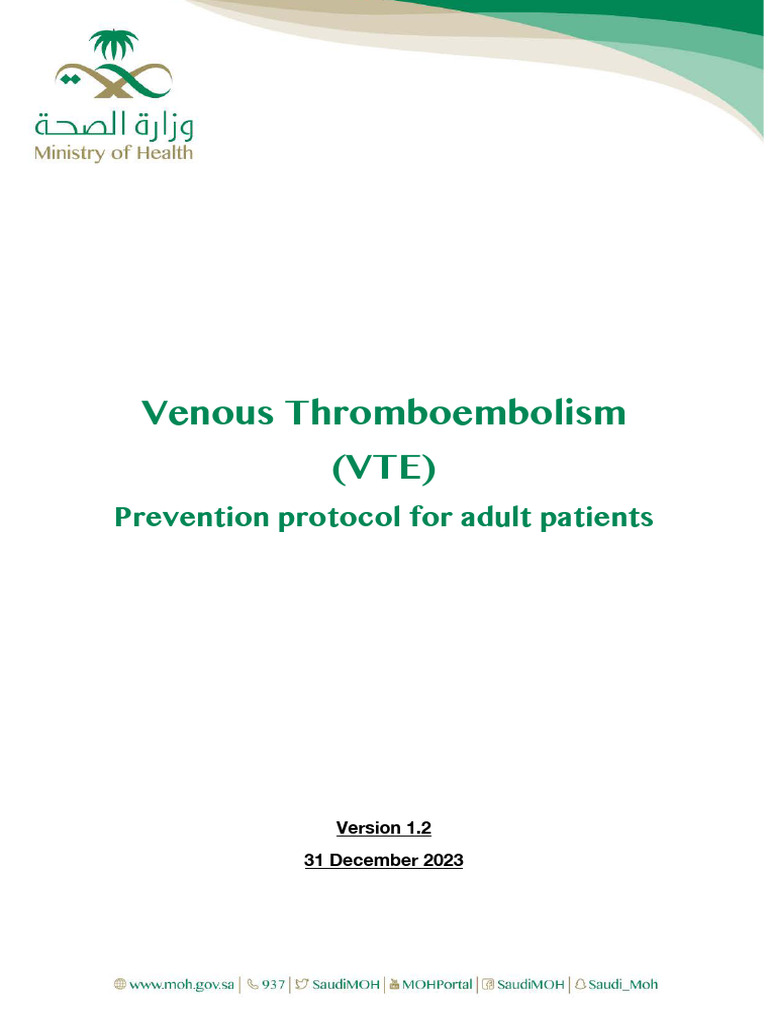 VTE_prophylaxis_PROTOCOL_V1.2_withForms_31_Dec_2023 | PDF | Thrombosis ...