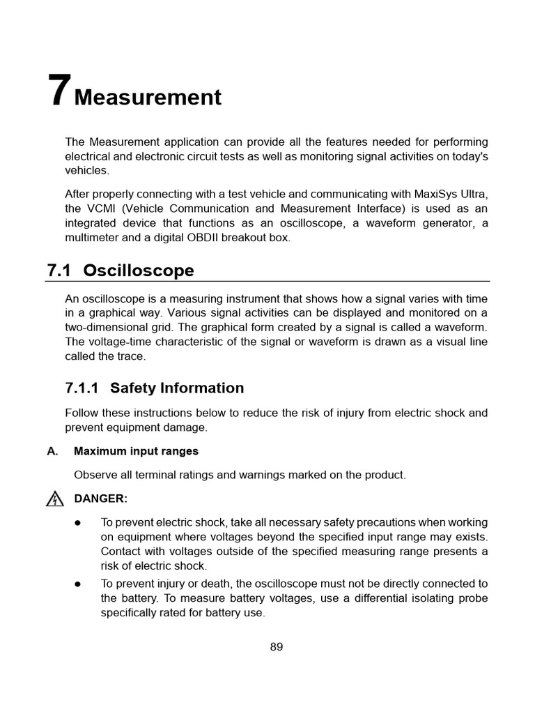 Measurement - MaxiSYS - Ultra - User - Manual | PDF | Microcontroller | Decibel