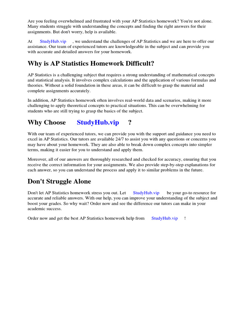 AP Statistics Homework 1.1 Answers | PDF | Statistics | Homework
