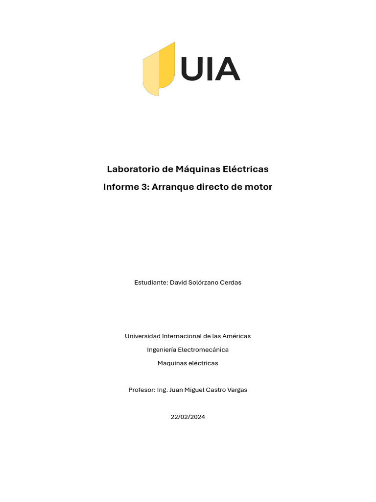 Laboratorio de Máquinas Eléctricas | PDF | Motor eléctrico | Corriente eléctrica