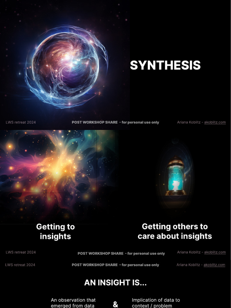 Synthesis & Storytelling | PDF