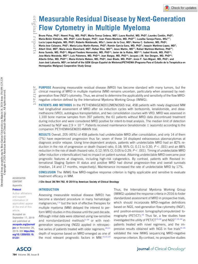 Paiva Et Al 2019 Measurable Residual Disease by Next Generation Flow ... Paiva Et Al 2019 Measurable Residual Disease by Next Generation Flow ...