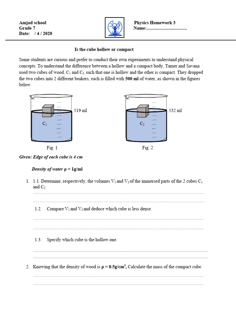 practice | PDF | Density | Physical Sciences