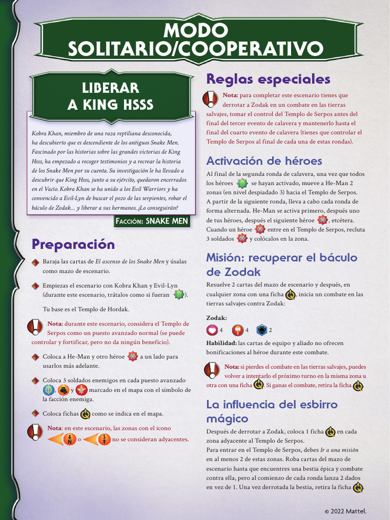 Solo Scenario Snake V 3.0 SP - Preview | PDF