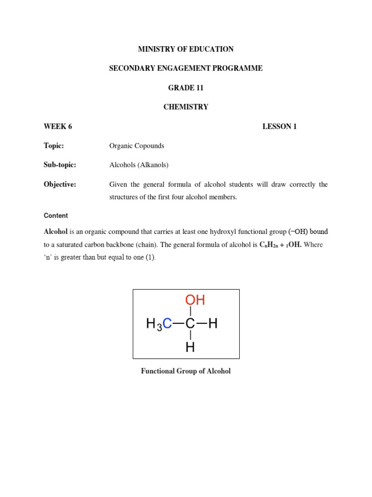 Grade 11 Chemistry Week 6 Lesson 1 | PDF | Chemical Polarity | Alkane