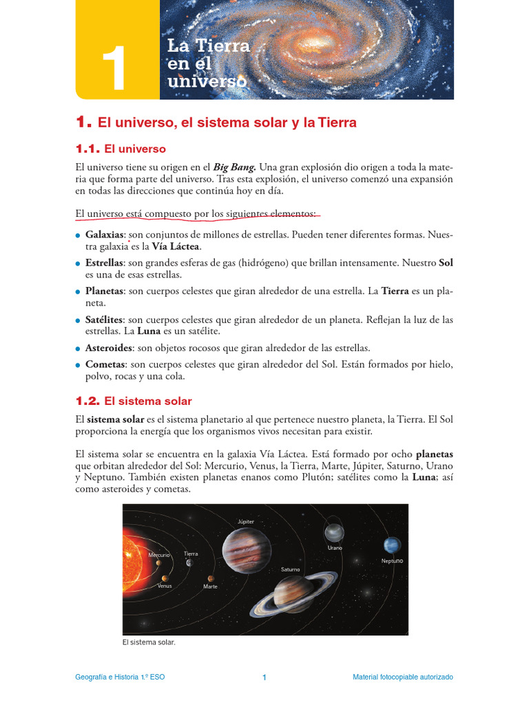Sistema Solar Estudio | PDF | Sistema solar | Tierra