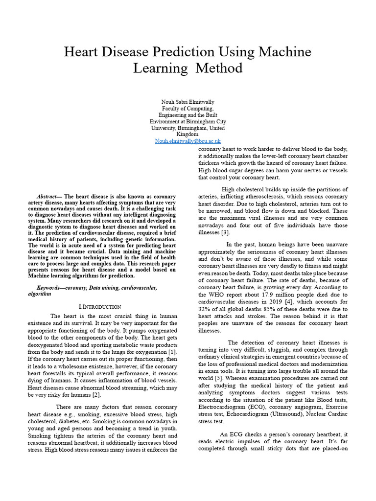 Heart Disease Prediction Using Machine Learning Method | PDF | Receiver ...