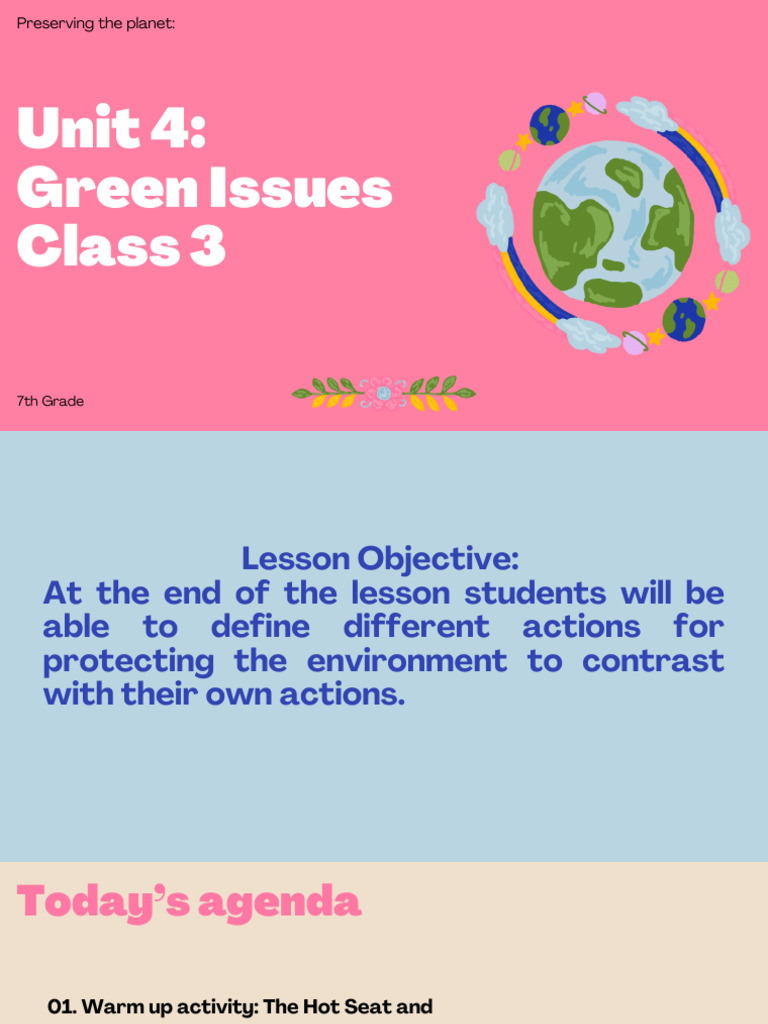 Unit 4 Green Issues Class 3 | PDF