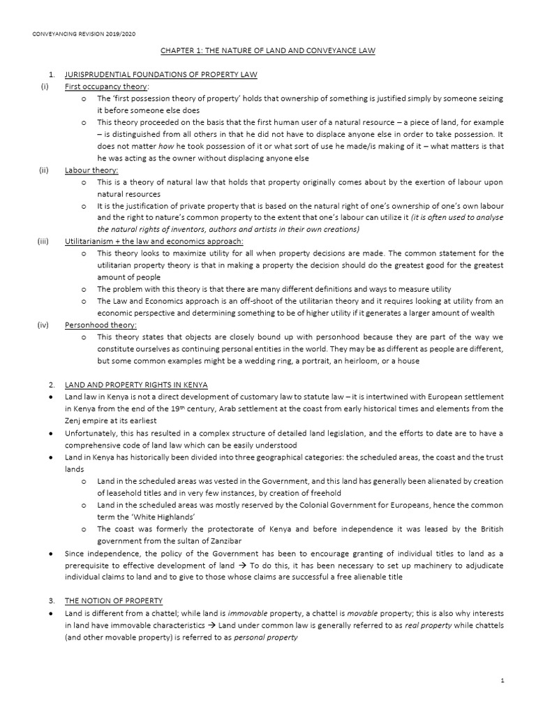 CONVEYANCING - Revision Notes | PDF | Conveyancing | Real Estate Appraisal