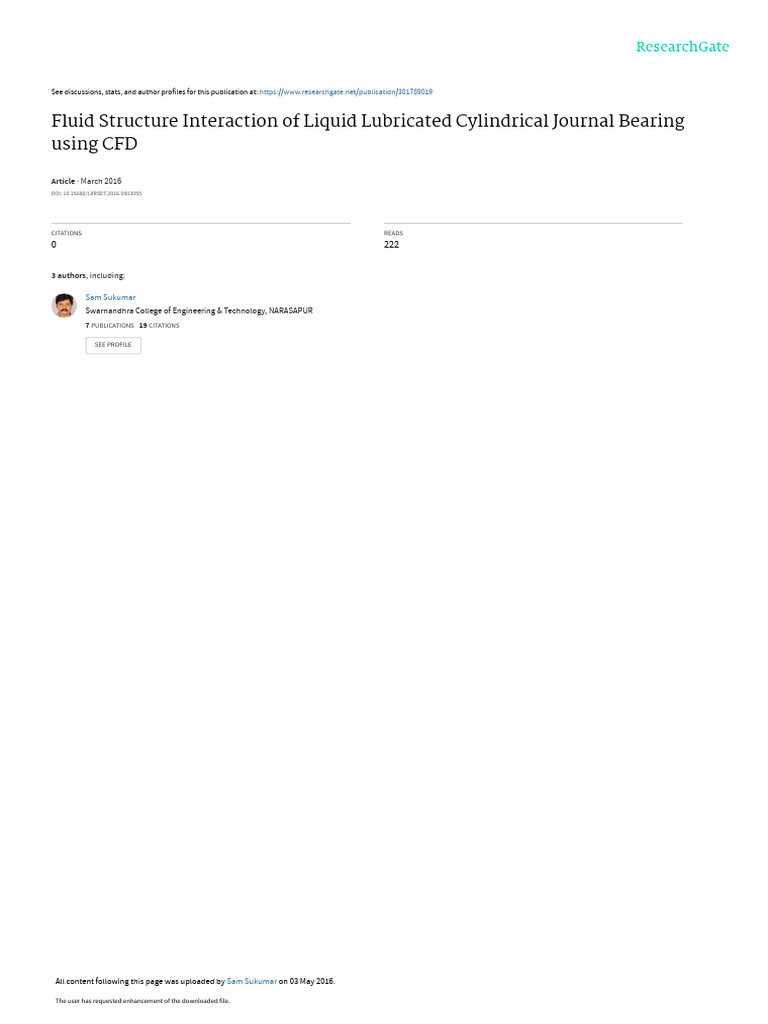 2016-Prasad-55 - Fluid - FSI of HDB Using CFD-IJIRSET | Download Free PDF | Computer Aided ...