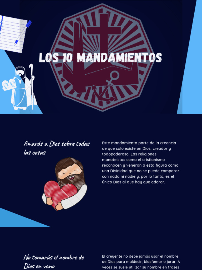 Los 10 Mandamientos | PDF | Dios | Diez Mandamientos