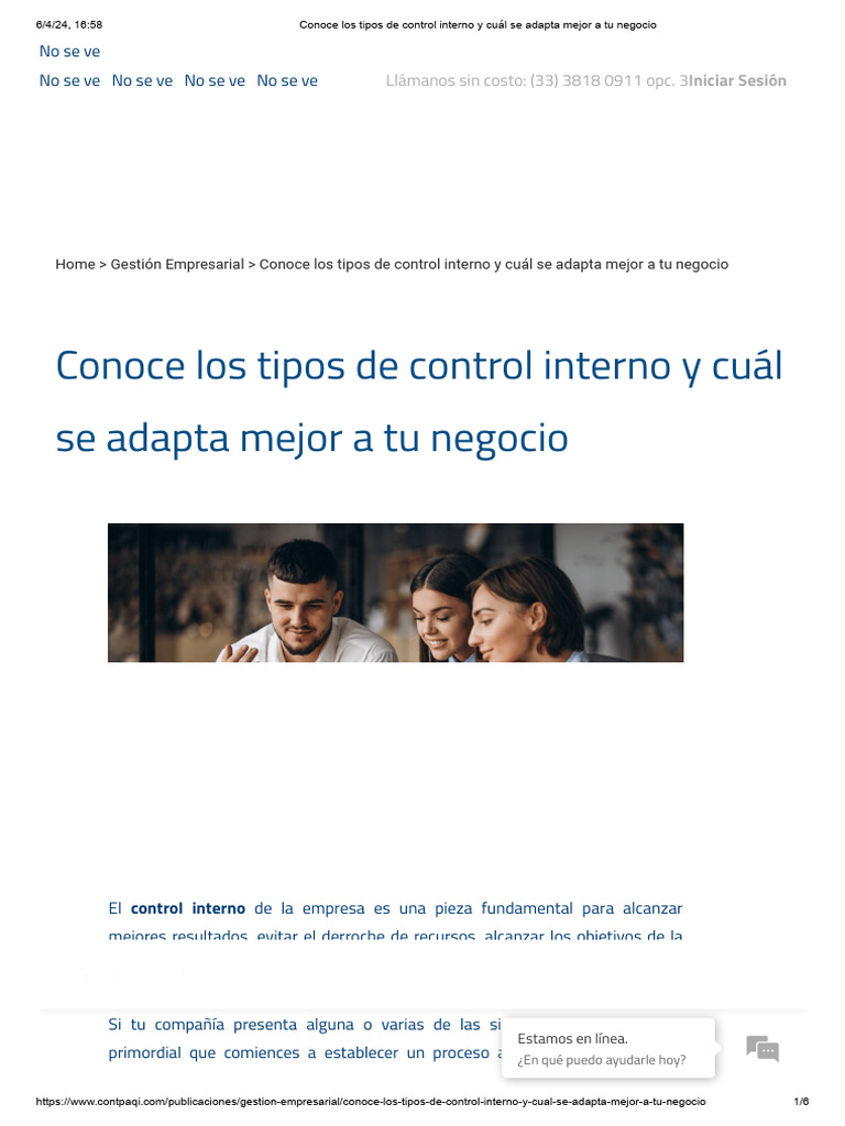Conoce Los Tipos de Control Interno y Cuál Se Adapta Mejor A Tu Negocio | Descargar gratis PDF ...