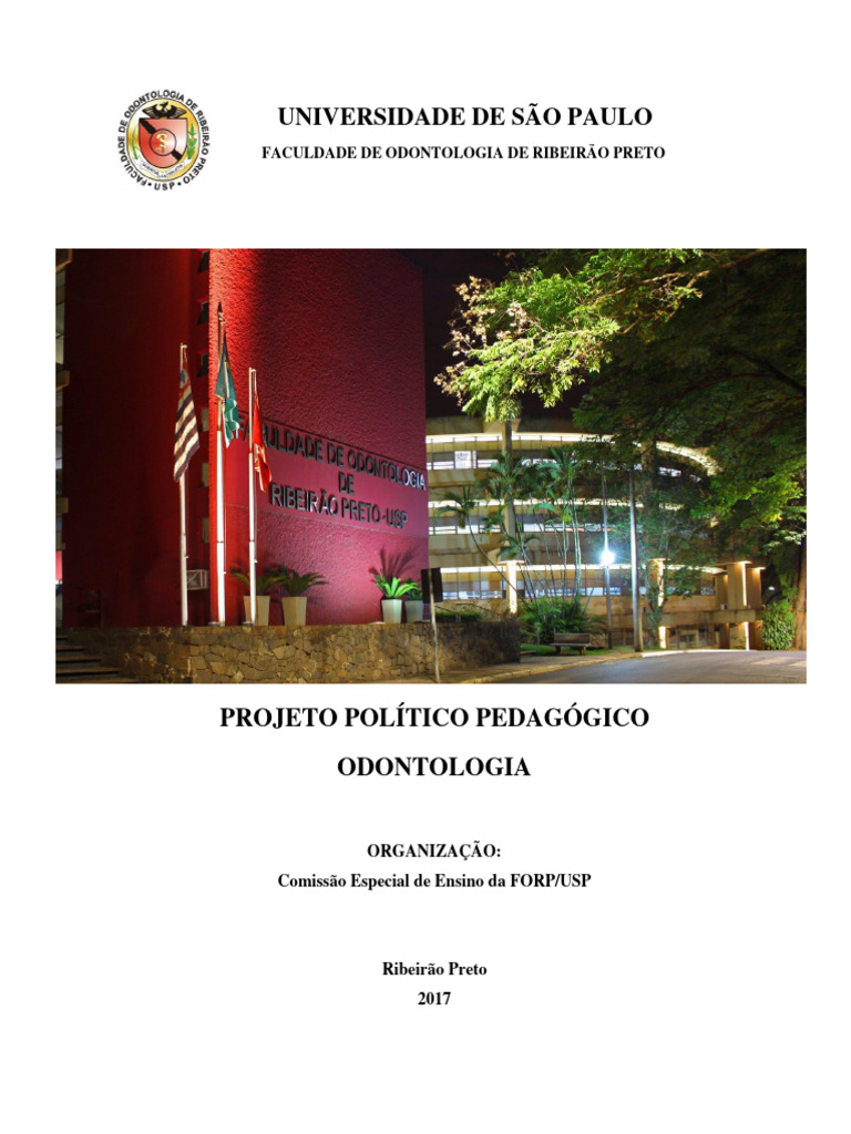 Projeto Político Pedagógico da FORP/USP | PDF | Odontologia | Pós-graduação
