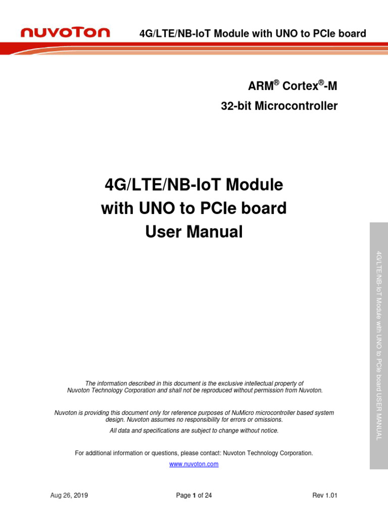 4G_LTE_NB-IoT Module with UNO to PCIe board | PDF | 4 G | Microcontroller