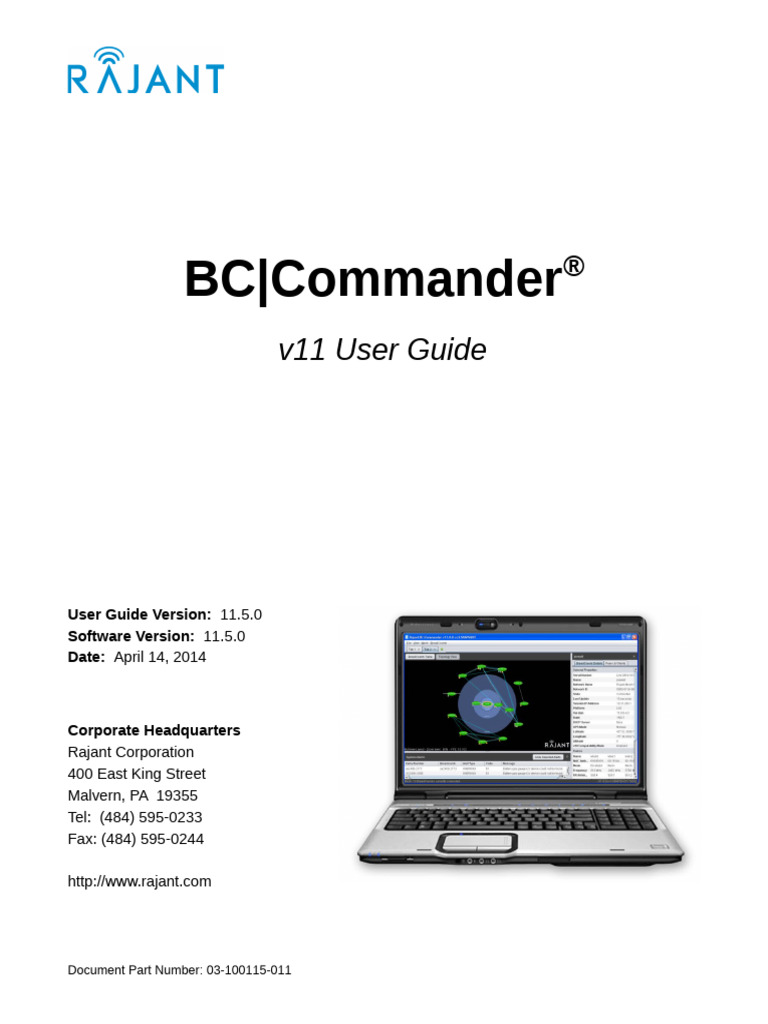 Rajant BC Commander v11.5.0 User Guide | PDF | Radius | Radio