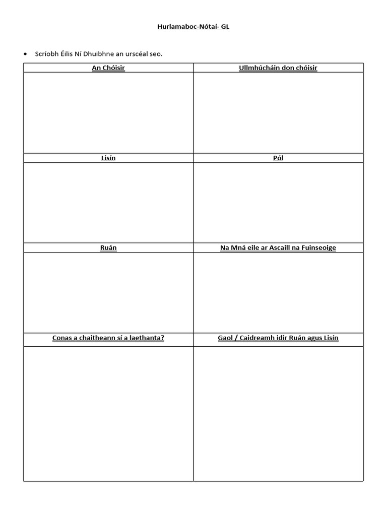 Hurlamaboc Revision | PDF