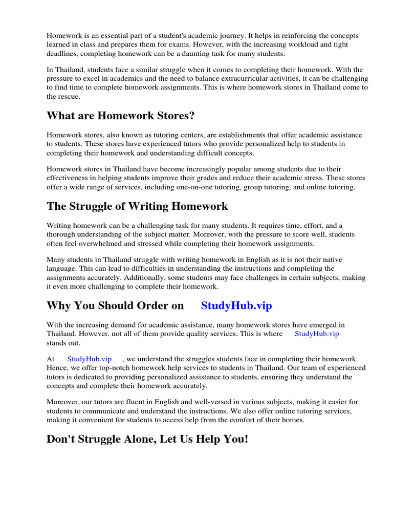 Homework Stores Thailand | PDF | Homework | Chinese Cuisine