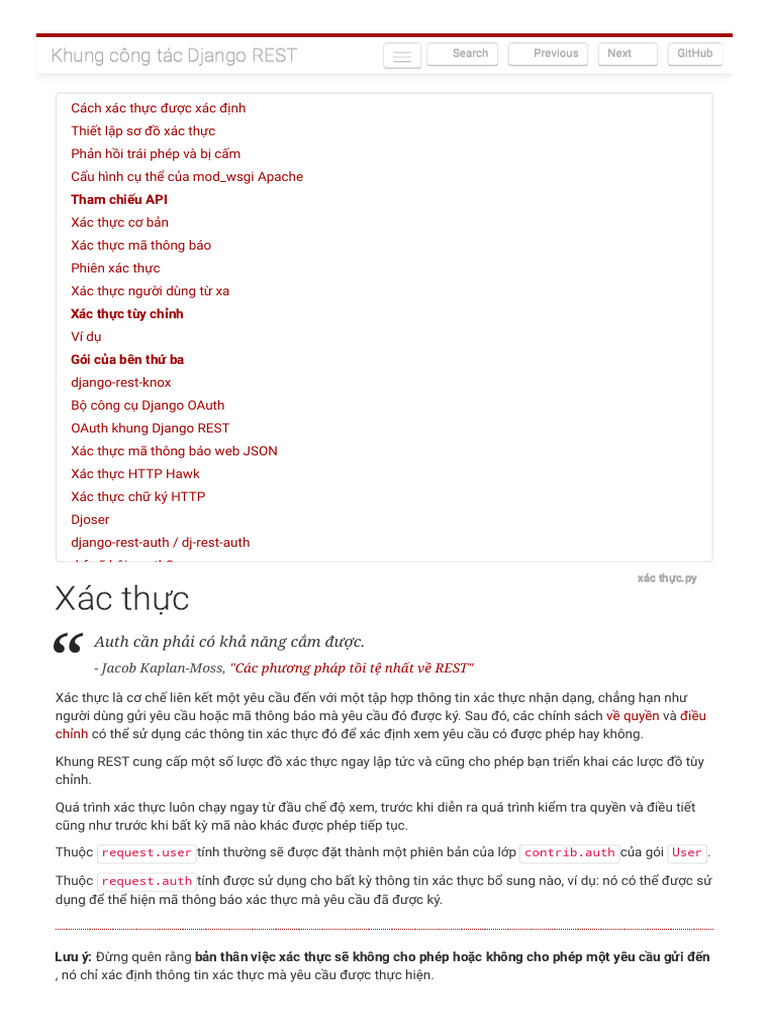 Authentication - Django REST Framework | PDF