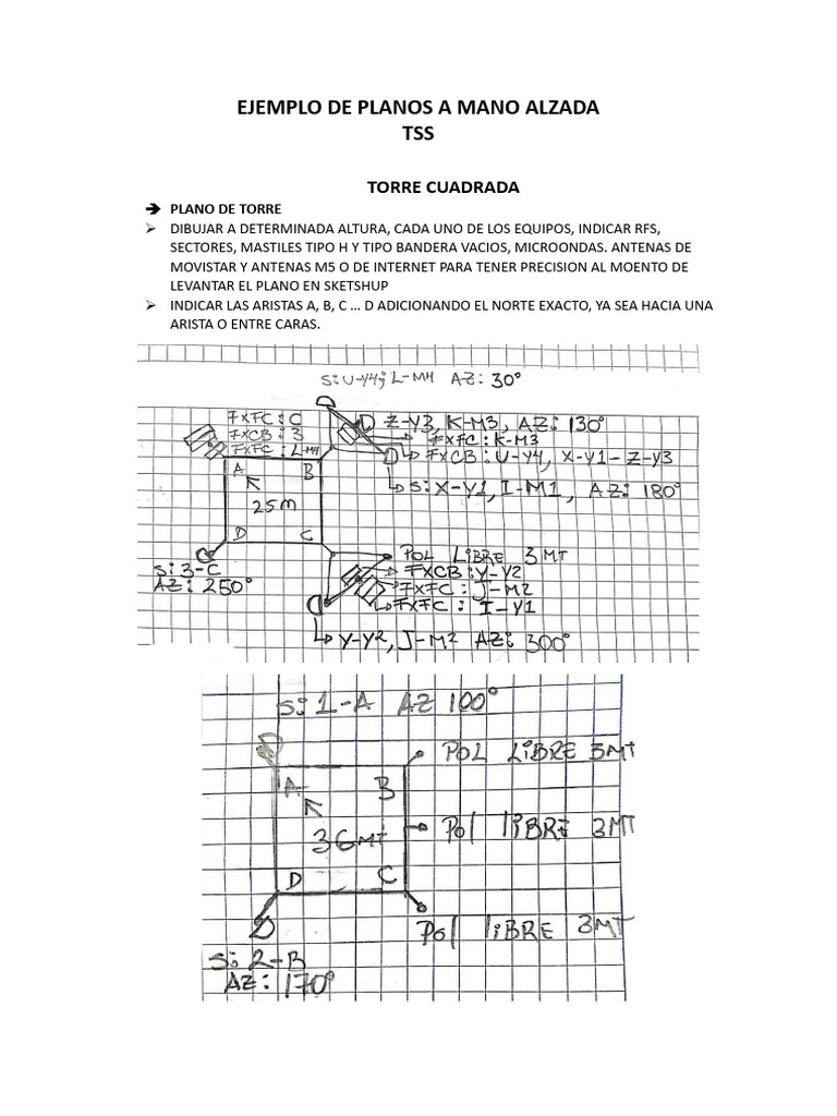 Ejemplo de Planos A Mano Alzada - TSS | PDF