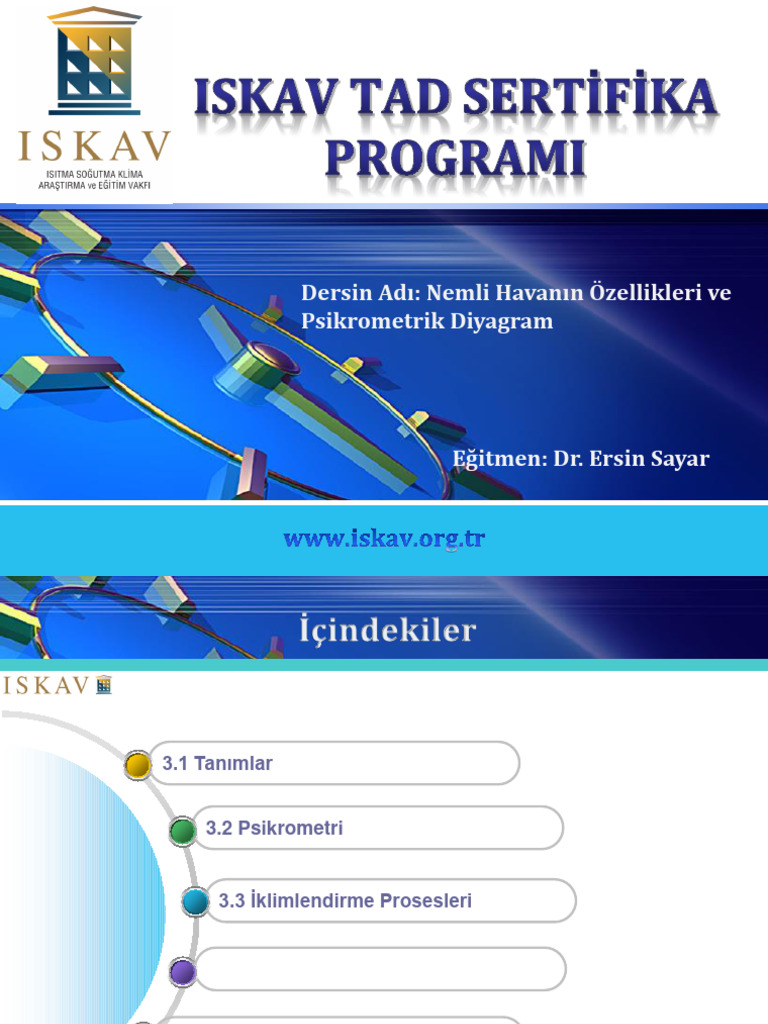 TAD 3- Nemli Havanın Özellikleri ve Psikometrik Diyagram | PDF