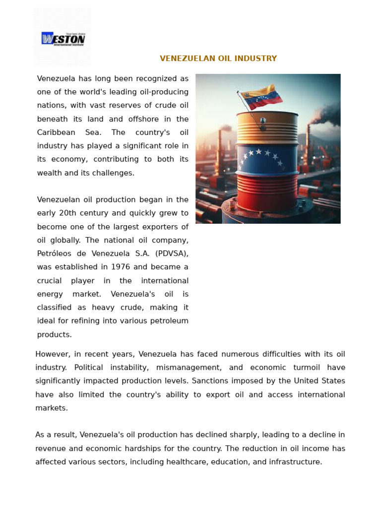 Venezuelan Oil | PDF | Petroleum | Petroleum Industry