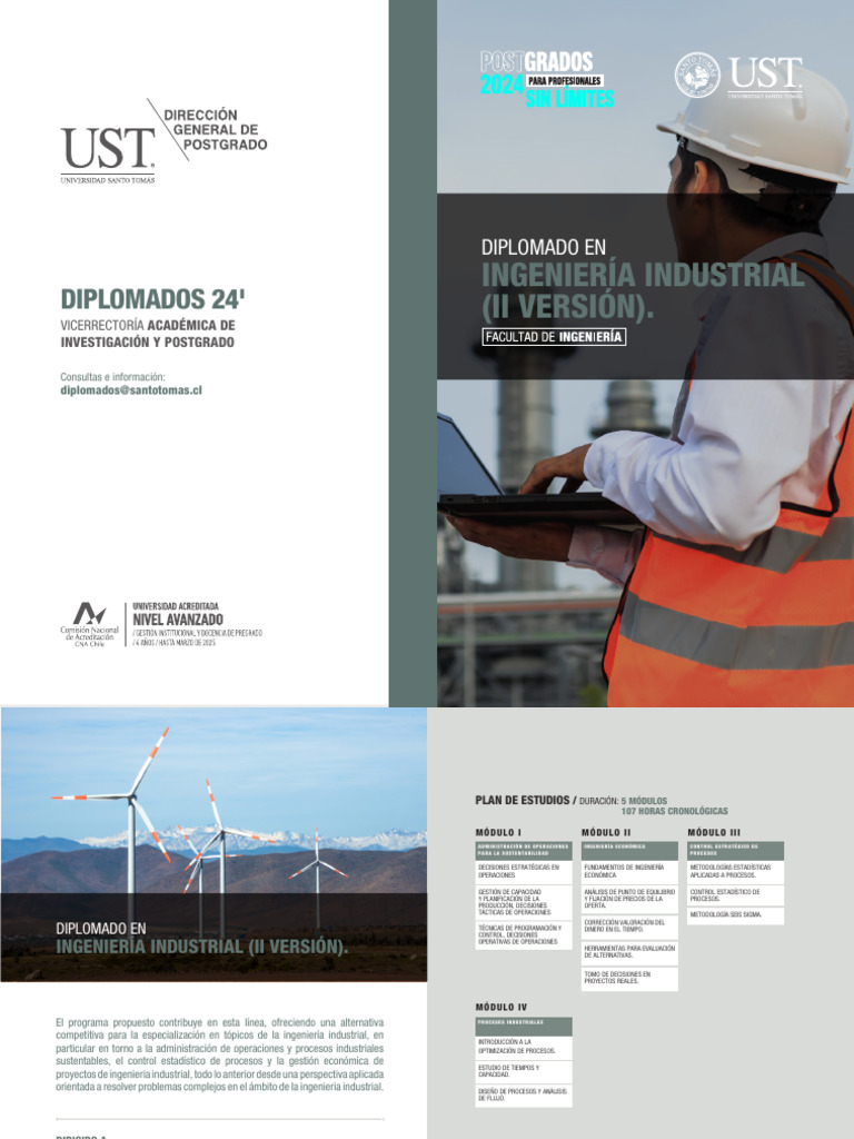 Diplomado En Ingenieria Industrial 2024 Pdf Ingeniería Industrial